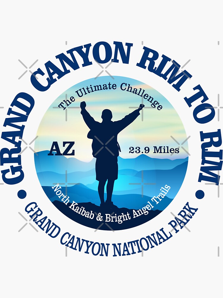 "Grand Canyon Rim to Rim (v)" Sticker for Sale by curranmorgan | Redbubble