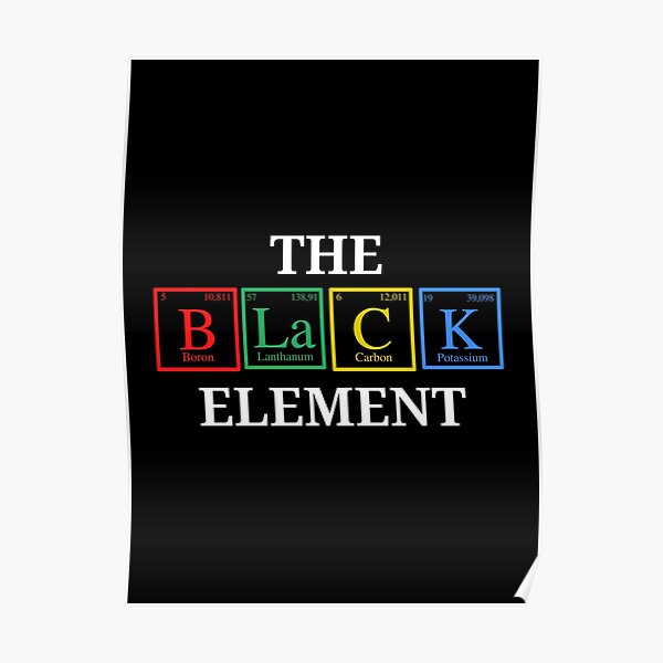 "The Black Element Periodic Table Black History Month " Poster for Sale ...