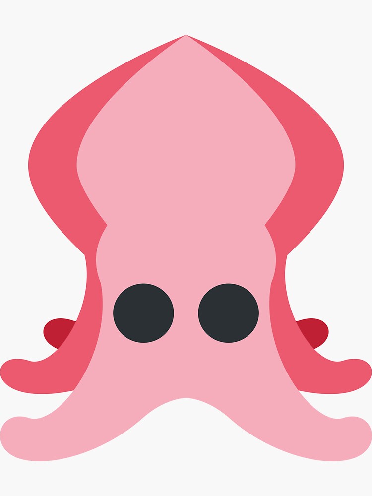 "Pink Squid Emoji Icon" Sticker for Sale by PrintPortal | Redbubble