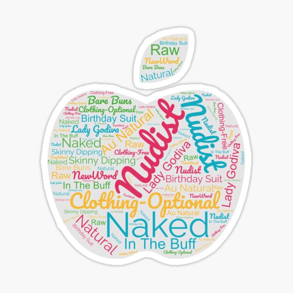 "Nude Wordcloud" Sticker for Sale by Alredered | Redbubble
