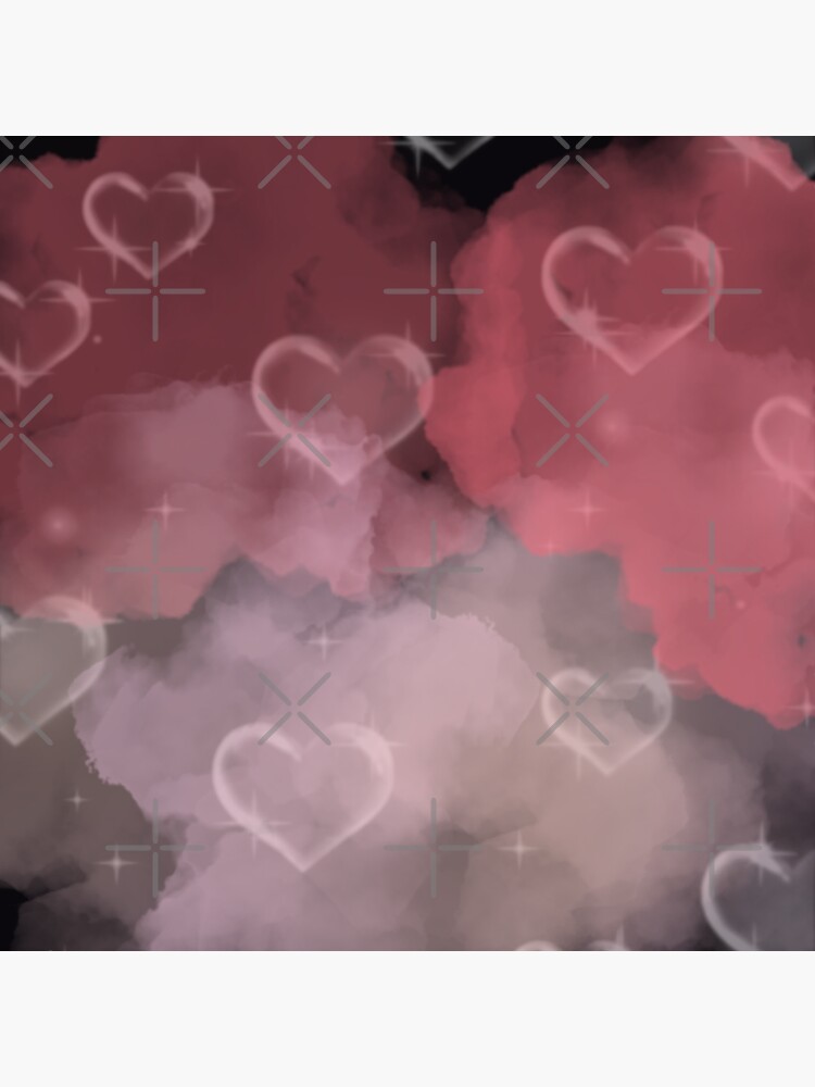 "Black Pink Heart Theme Wallpaper " Sticker for Sale by Goodyluck ...