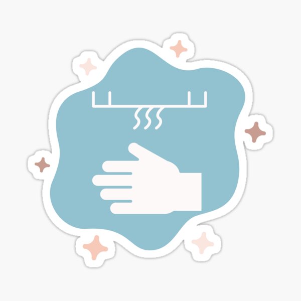 "Cute Simple Sparkly Hand Dryer" Sticker for Sale by Karisdesignss ...