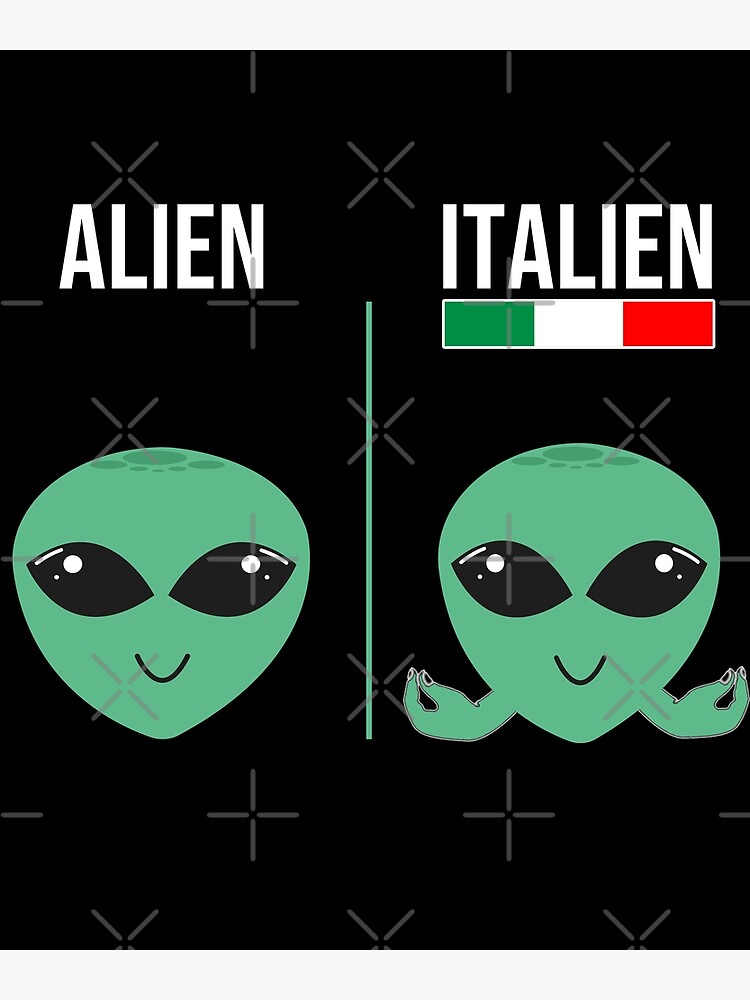 Póster for Sale con la obra «Alien Italien Meme Italien Gesto con la ...