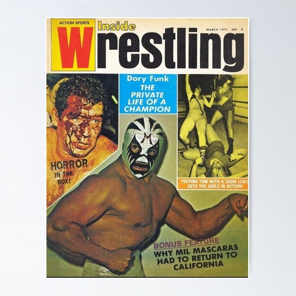 "Pro Wrestling magazine wrestle news vintage wrestling sweaty wrestler metal chair octagon cage ...