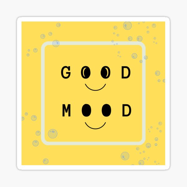 "Good Mood Smiley face" Sticker for Sale by Goodyluck | Redbubble