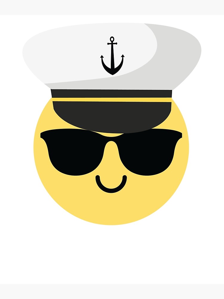 "Captain Sailor Emoji " Poster for Sale by HippoEmo | Redbubble