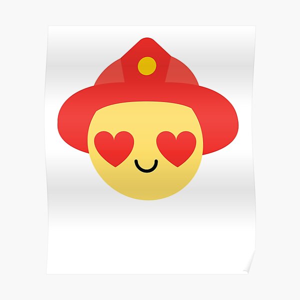"Fireman Emoji " Poster by HippoEmo | Redbubble