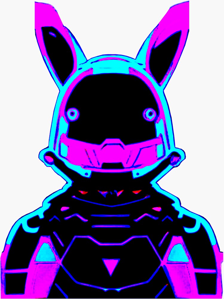 "Cyber Bunny" Sticker for Sale by Fire-brand | Redbubble