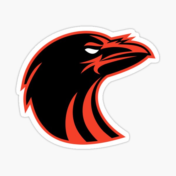 "Angry Raven Head Icon" Sticker for Sale by patrimonio | Redbubble