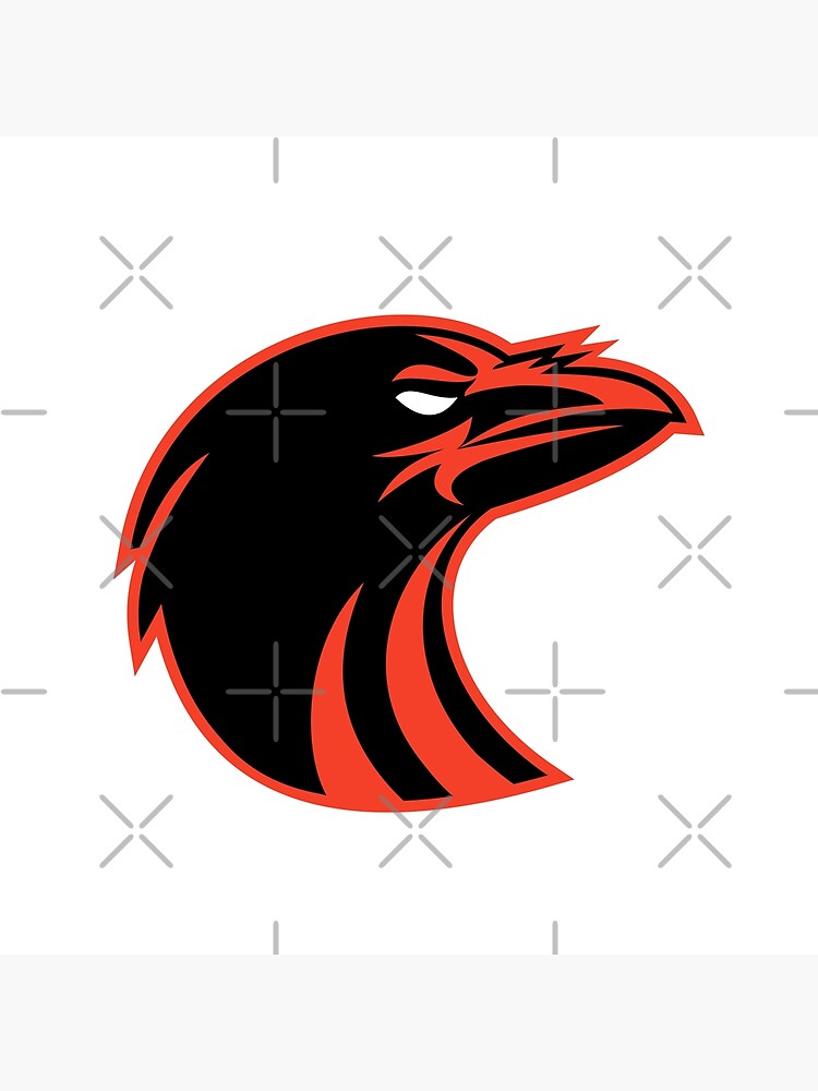 "Angry Raven Head Icon" Art Print by patrimonio | Redbubble