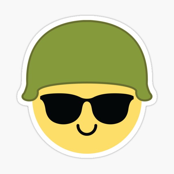 "Soldier Emoji " Sticker for Sale by HippoEmo | Redbubble