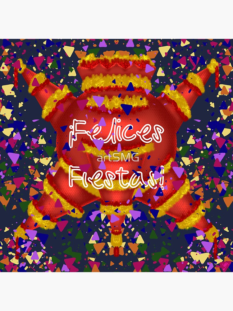 "Felices Fiestas" Sticker for Sale by artSMG | Redbubble