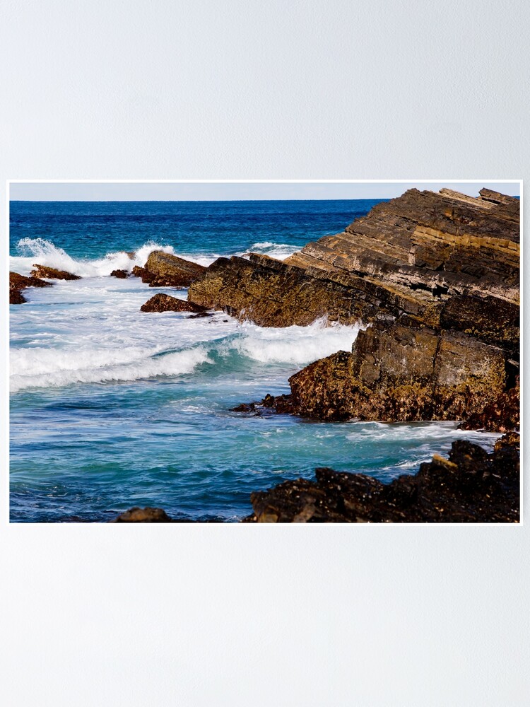 "Bluey's Beach Rock, Forster - Australia" Poster for Sale by ...