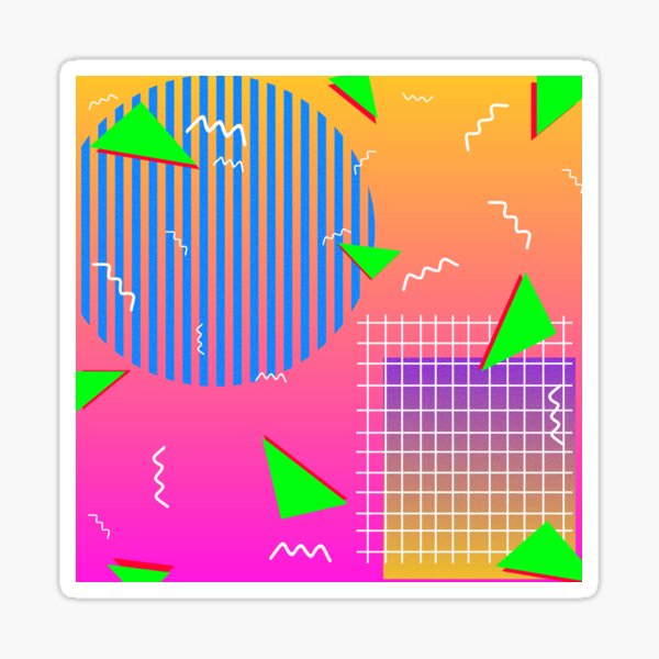 "Memphis Style Inspired Pattern 2" Sticker for Sale by Lauren Patrick ...