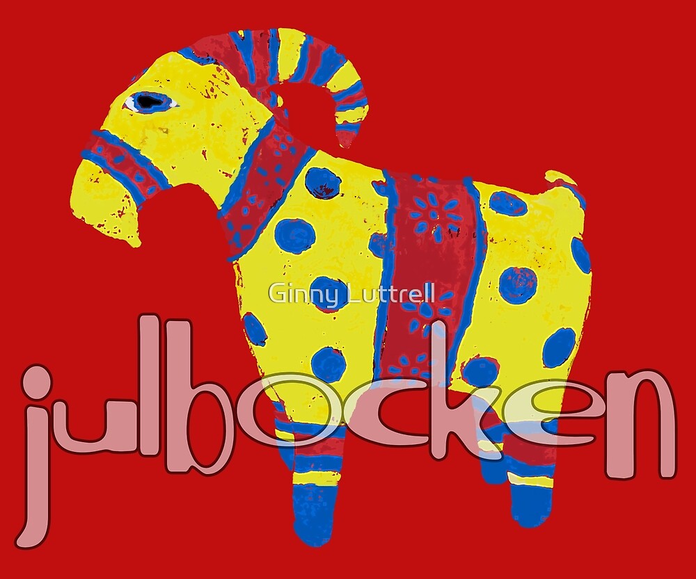 "Julbocken the Scandinavian Yule Goat" by Ginny Luttrell | Redbubble