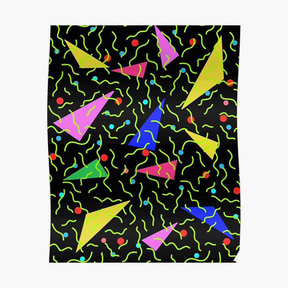 "Retro 90s Design" Poster by hoosier | Redbubble