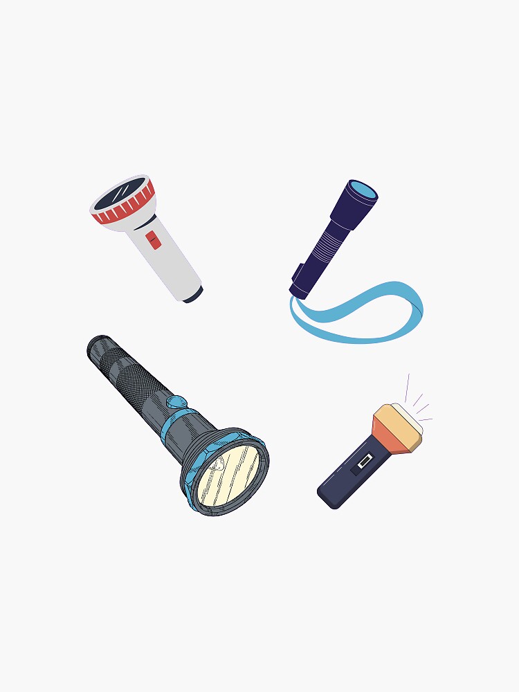 "Flashlights art pack" Sticker for Sale by CinderPress | Redbubble