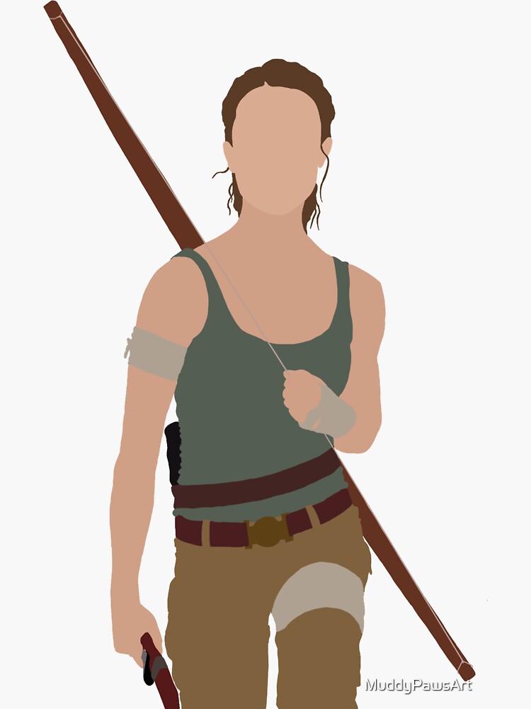 "Lara Croft Minimalist" Sticker for Sale by MuddyPawsArt | Redbubble