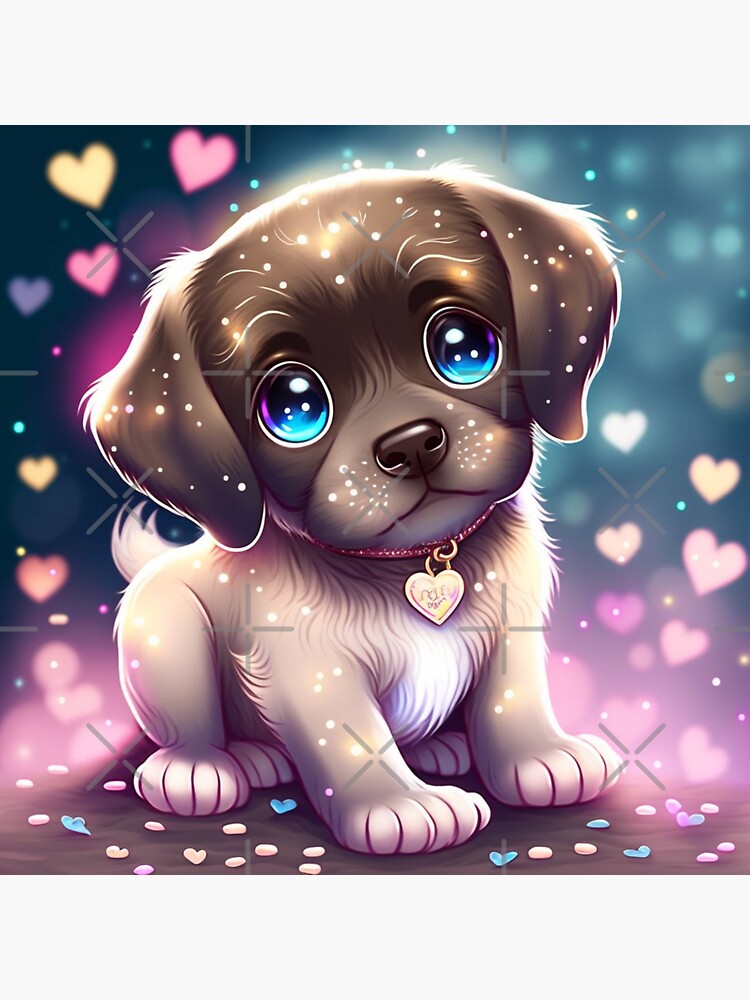 "A Cute Lil Pup With Big Blue Eyes" Sticker for Sale by Ongoing-adhd ...