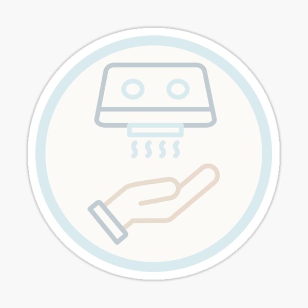 "Cute Simple pastel colored Hand Dryer" Sticker for Sale by ...