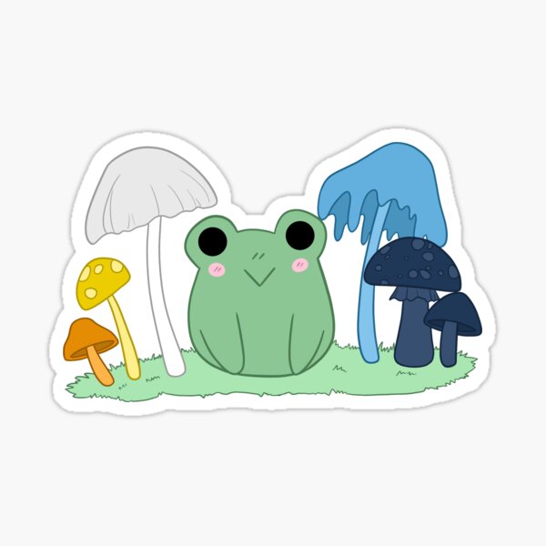 "Aroace frog and mushroom" Sticker for Sale by ArtbyRoseDragon | Redbubble
