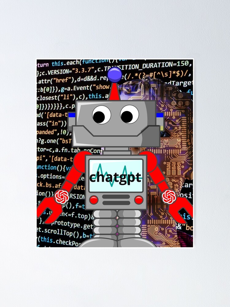 "chatgpt" Poster for Sale by krafi | Redbubble