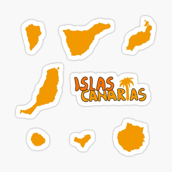 "Copy of The Canary Islands as a sticker set" Sticker for Sale by ...