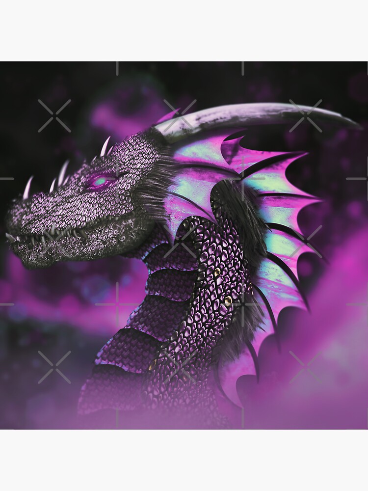 "Unique Mystical Creature Horror Fictional Dragon-Purple magenta Dragon ...