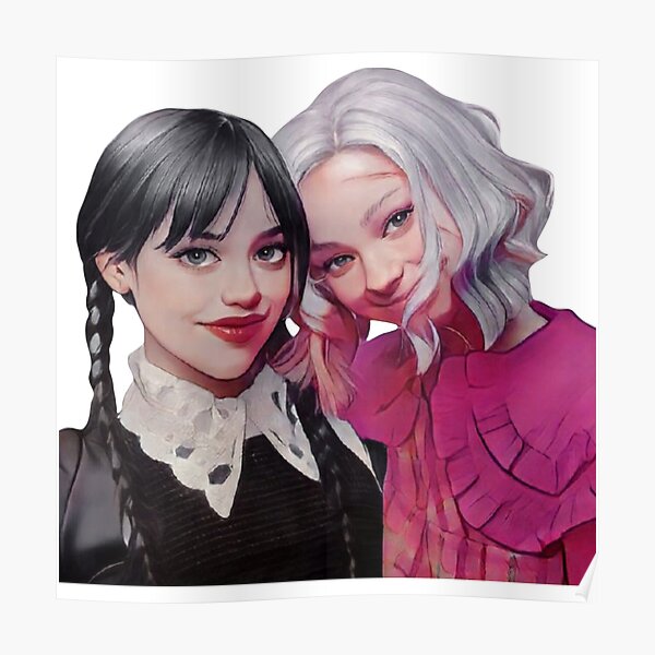 "Wednesday Addams and Enid Sinclair | Wednesday 2022" Poster for Sale ...