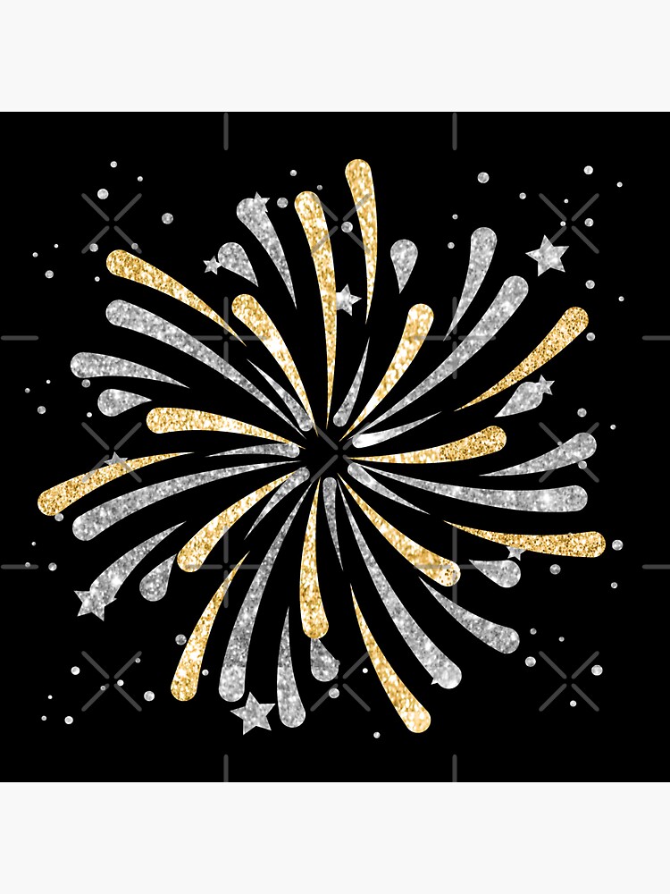 "Beautiful Gold And Silver Fireworks" Sticker for Sale by ...