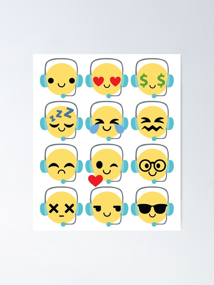 "Employee Emoji " Poster for Sale by HippoEmo | Redbubble