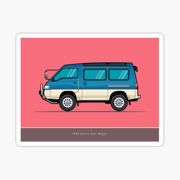 "Delica Star Wagon" Sticker for Sale by anuaramir | Redbubble