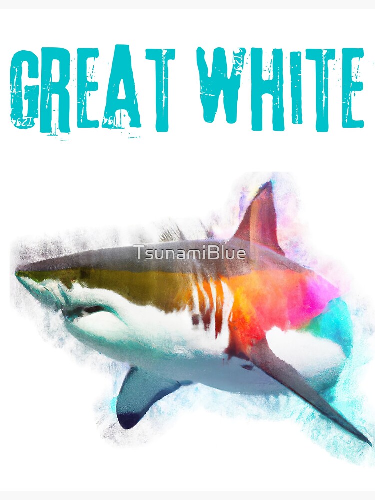 "Great White Shark" Sticker for Sale by TsunamiBlue | Redbubble