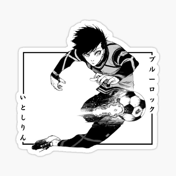 "Itoshi Rin Blue Lock In Japanese" Sticker for Sale by yoku-mieru ...