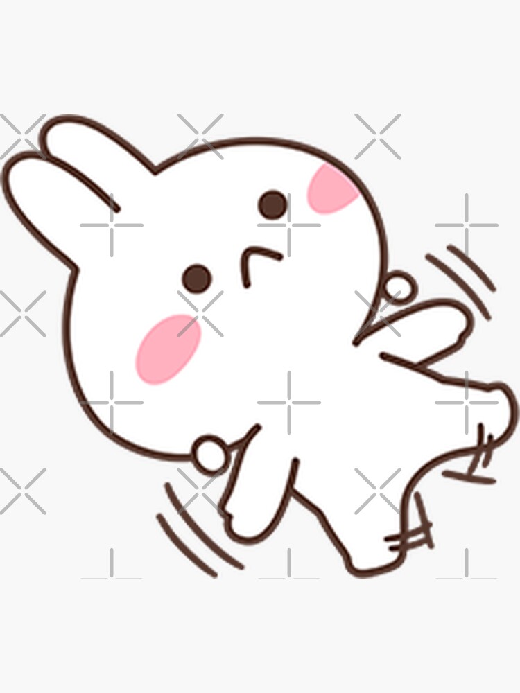 "Mimi Bunny Thinking" Sticker for Sale by ggpandele | Redbubble