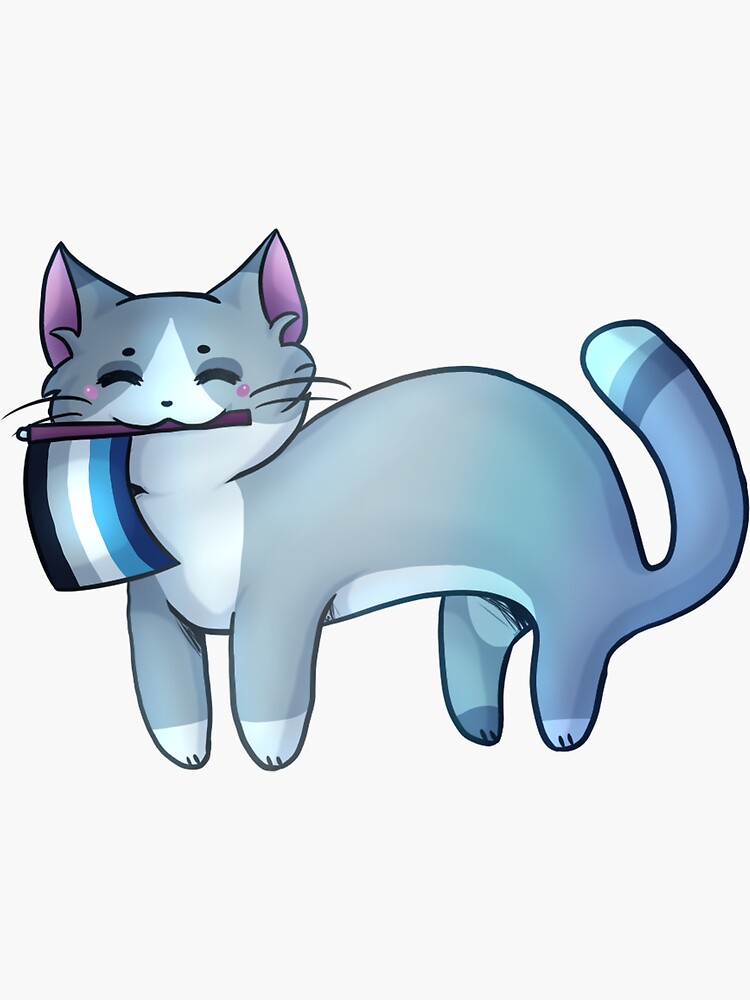 "Aroace Pride Cat 2022" Sticker for Sale by strwbrykitty | Redbubble