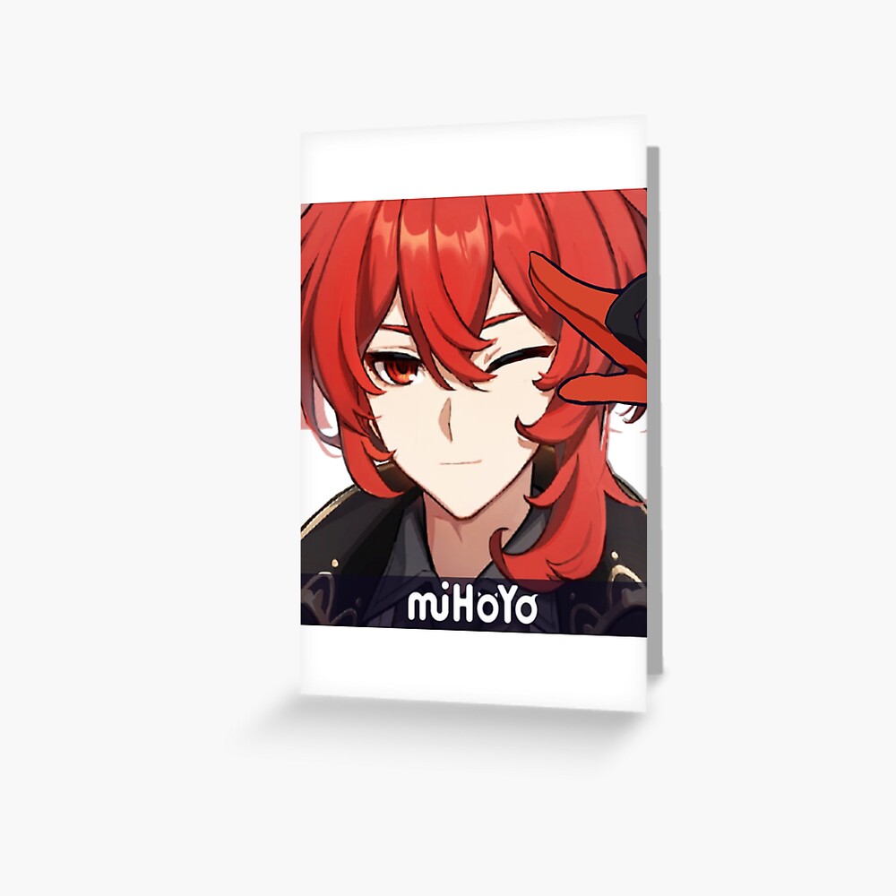 "Diluc Genshin Impact Fanart Game Icon Diluc Merch Genshin Merch Diluc ...