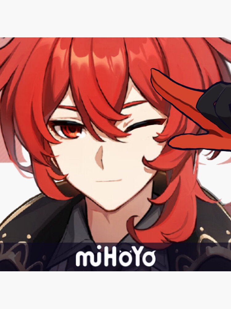 "Diluc Genshin Impact Fanart Game Icon Diluc Merch Genshin Merch Diluc ...