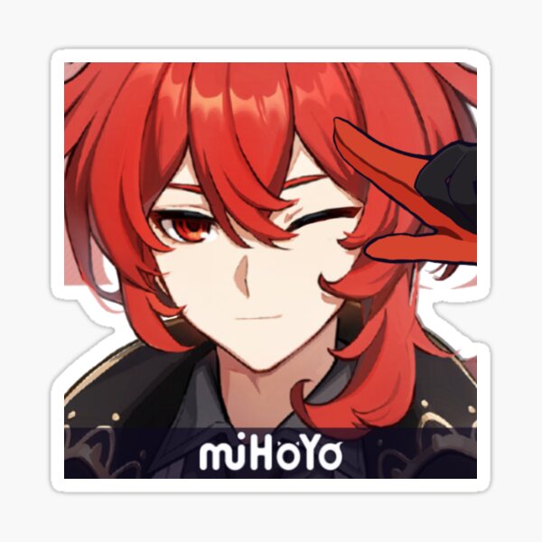 "Diluc Genshin Impact Fanart Game Icon Diluc Merch Genshin Merch Diluc ...