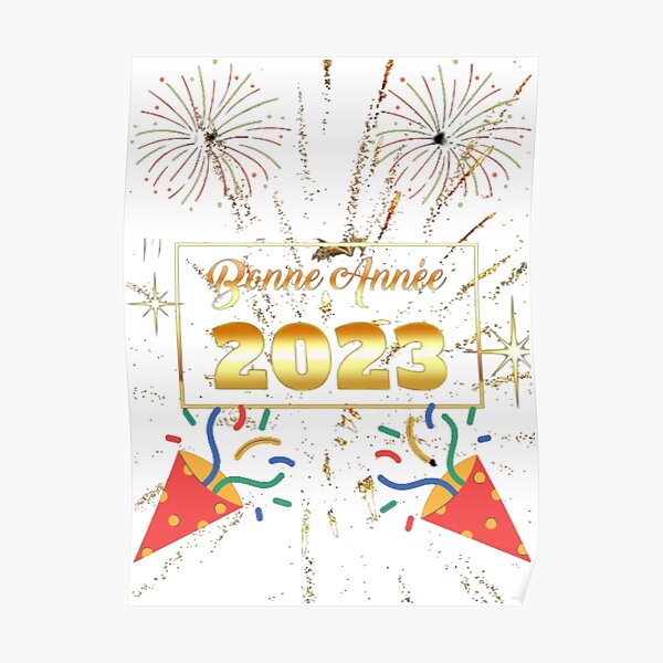 "Happy New Year 2023" Poster for Sale by chez-mgts | Redbubble