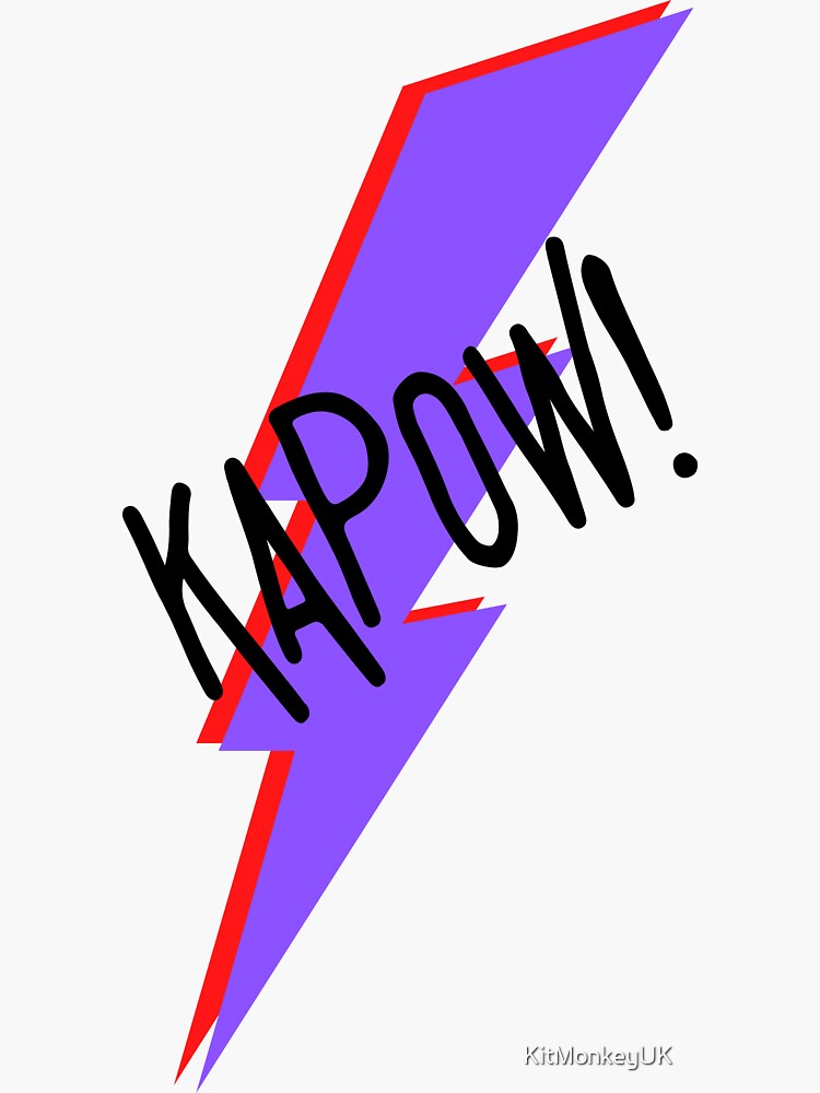 "KAPOW!" Sticker for Sale by KitMonkeyUK | Redbubble