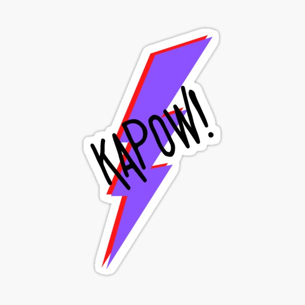 "KAPOW!" Sticker for Sale by KitMonkeyUK | Redbubble
