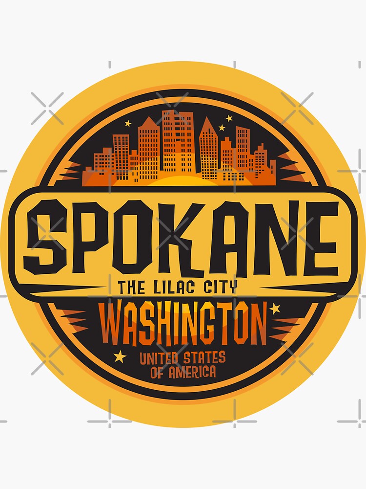 "Spokane, Washington" Sticker for Sale by studio838 | Redbubble