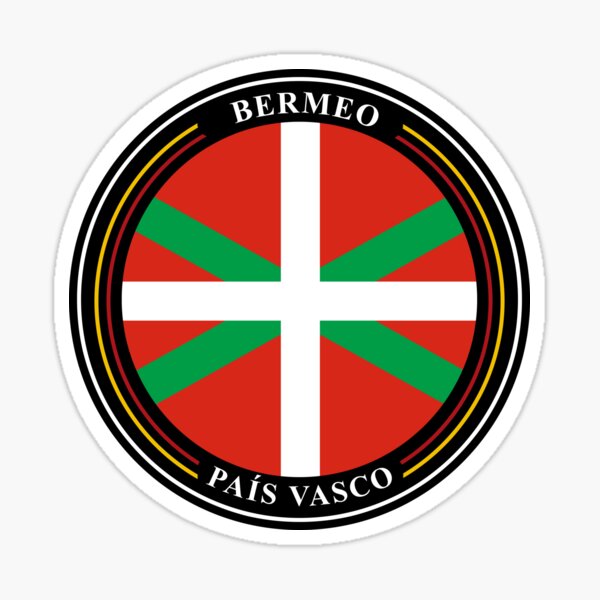 Pegatina «Bermeo - País Vasco España Insignia Bandera del País Vasco ...