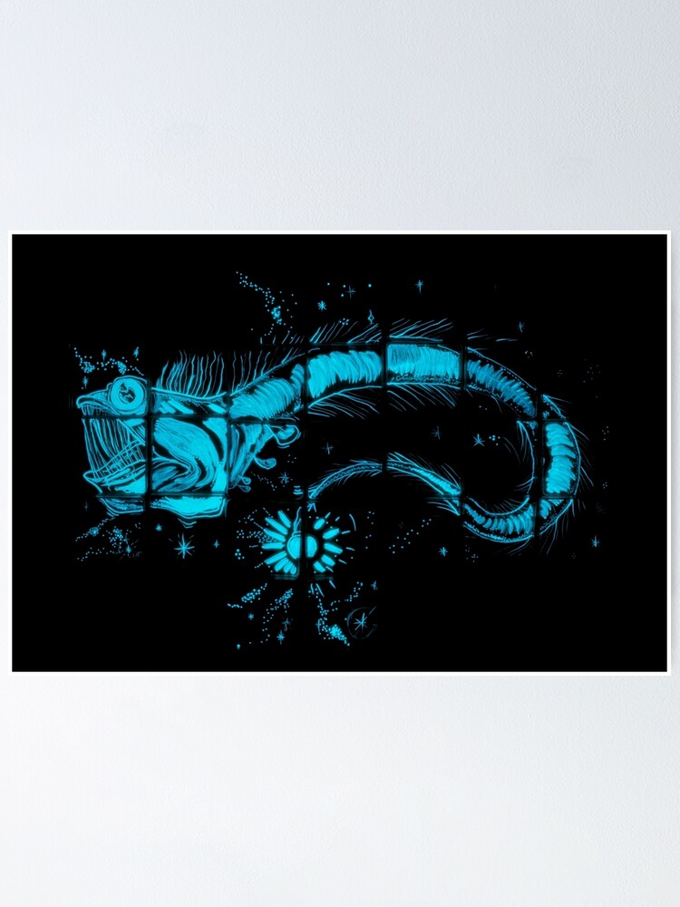 "Glowing Bacterial Art - Viperfish" Poster by SiouxsieW | Redbubble