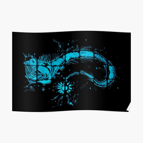 "Glowing Bacterial Art - Viperfish" Poster by SiouxsieW | Redbubble