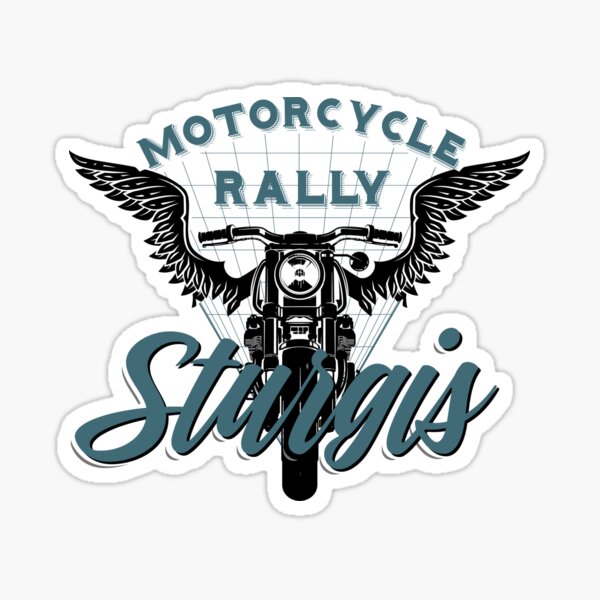 "Sturgis motorcycle rally south Dakota black and blue" Sticker for Sale ...