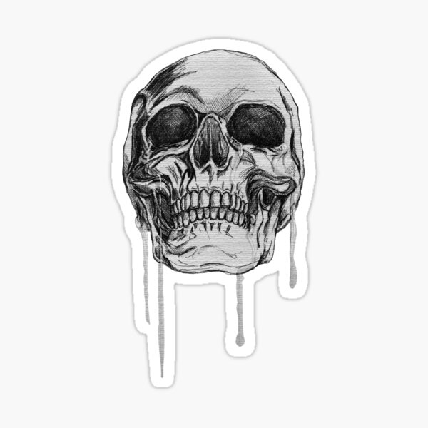 "Crying Skull" Sticker for Sale by GlitterIzGayy | Redbubble