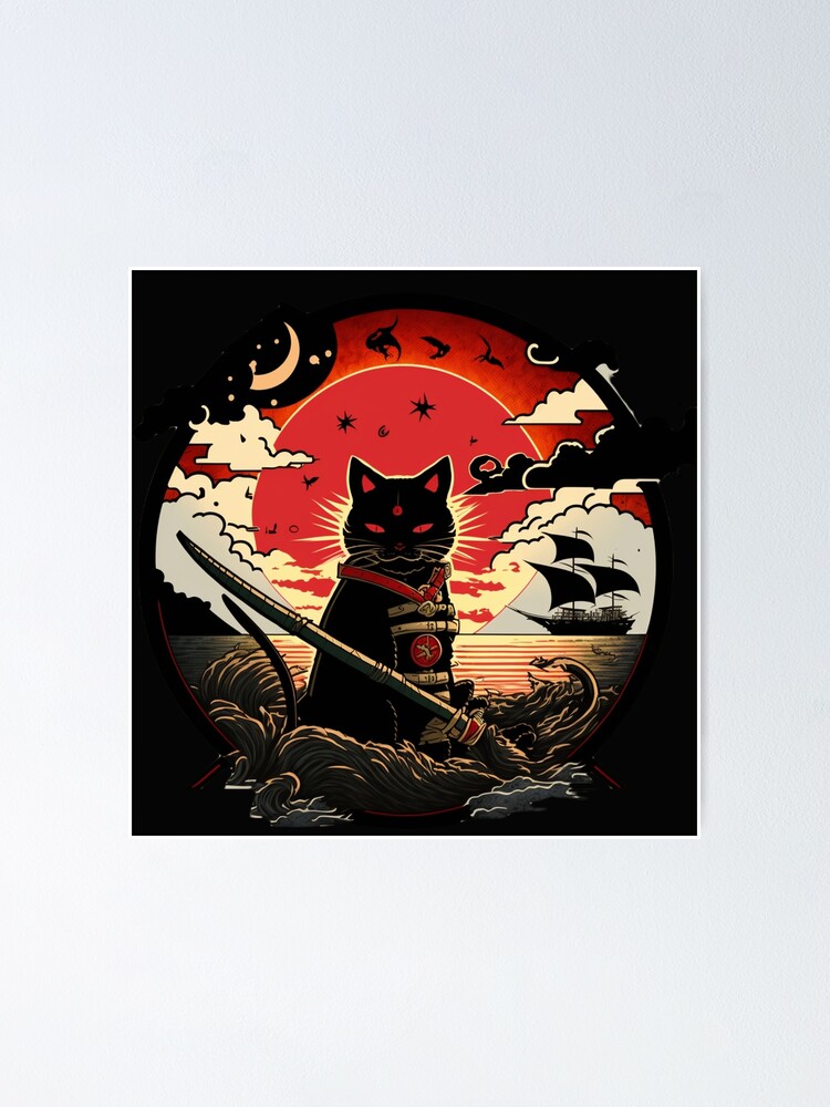 "CATANA SAMURAI BLACK CAT" Poster for Sale by AFRICANATITTUDE | Redbubble