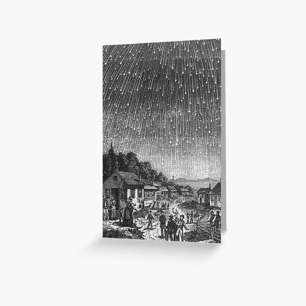 "The Falling of the Stars 1833 Meteor Shower" Greeting Card for Sale by ...